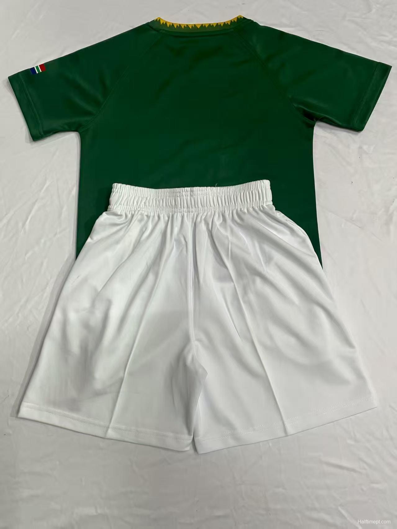 2026 Kids South Africa Home Springboks Green with Gold Trim Rugby ...